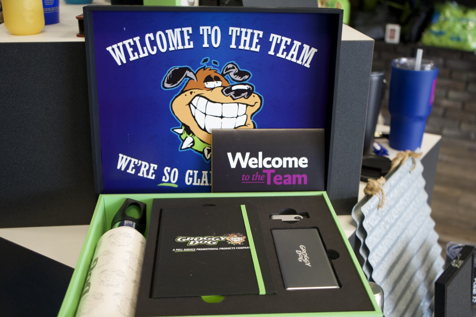 Custom Swag Box - Embroidery and Promotional Products - Groggy Dog